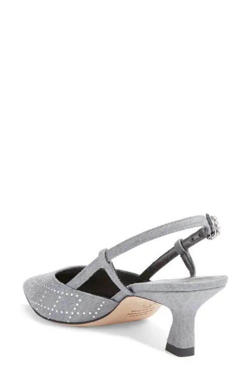 STUART WEITZMAN Vinnie Crystal Slingback Pumps