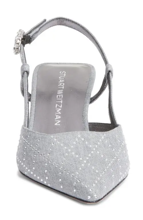 STUART WEITZMAN Vinnie Crystal Slingback Pumps