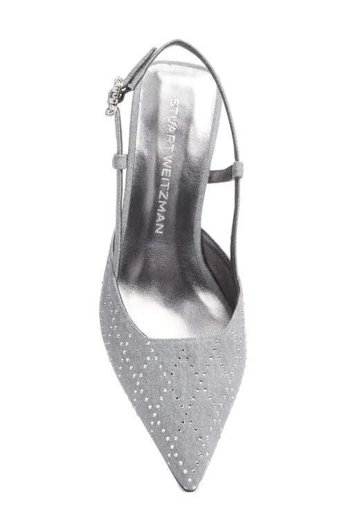 STUART WEITZMAN Vinnie Crystal Slingback Pumps