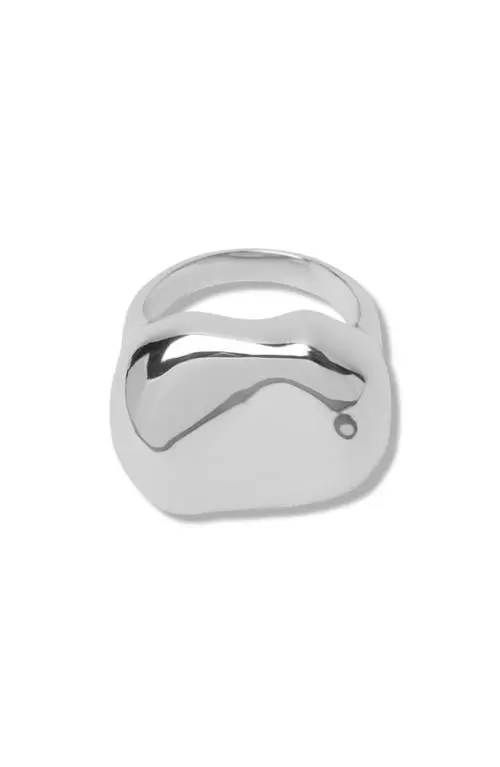 Argento Vivo Rectangle Dome Ring - Silver