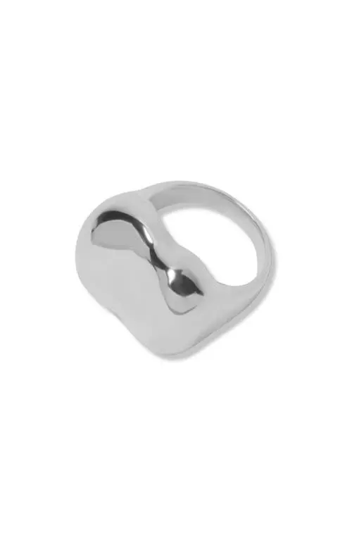 Argento Vivo Rectangle Dome Ring - Silver