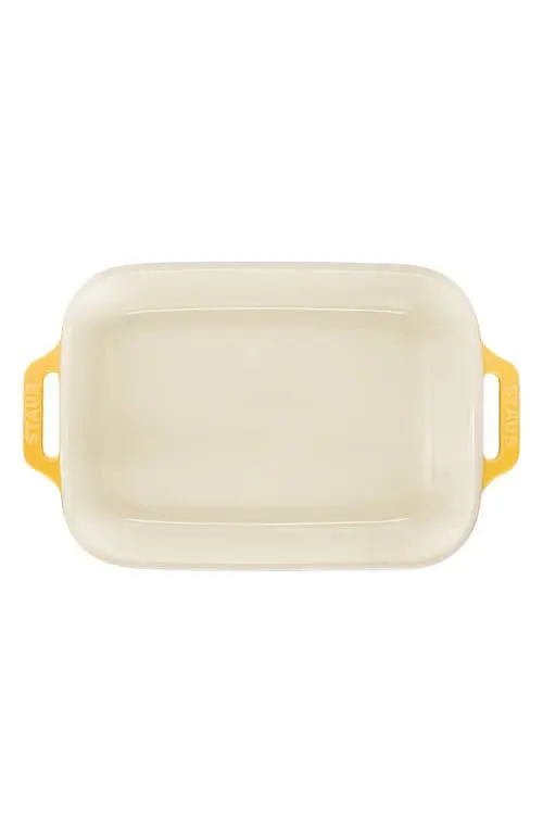 STAUB 3-piece Ceramic Rectangular Baking Dishes - Citron