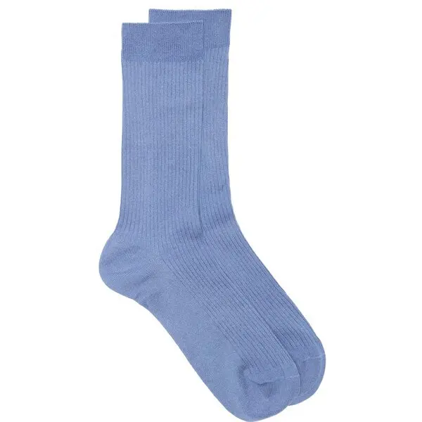 Nordstrom Ribbed Crew Socks - Blue Bijou