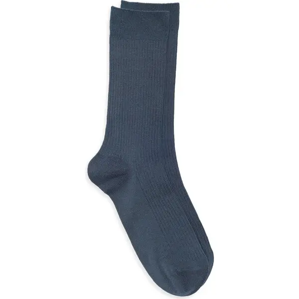 Nordstrom Ribbed Crew Socks - Blue Orion