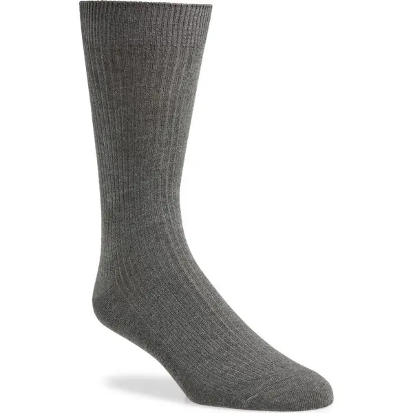 Nordstrom Ribbed Crew Socks - Grey Heather