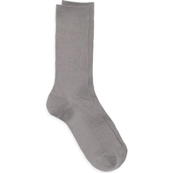 Nordstrom Ribbed Crew Socks - Grey Quarry