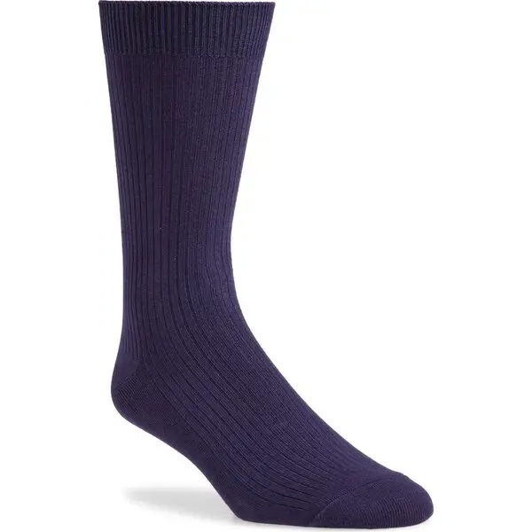 Nordstrom Ribbed Crew Socks - Navy