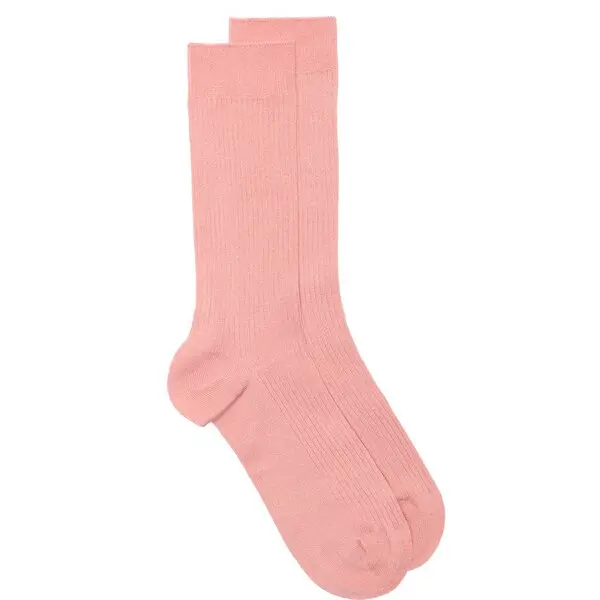 Nordstrom Ribbed Crew Socks - Pink Tan