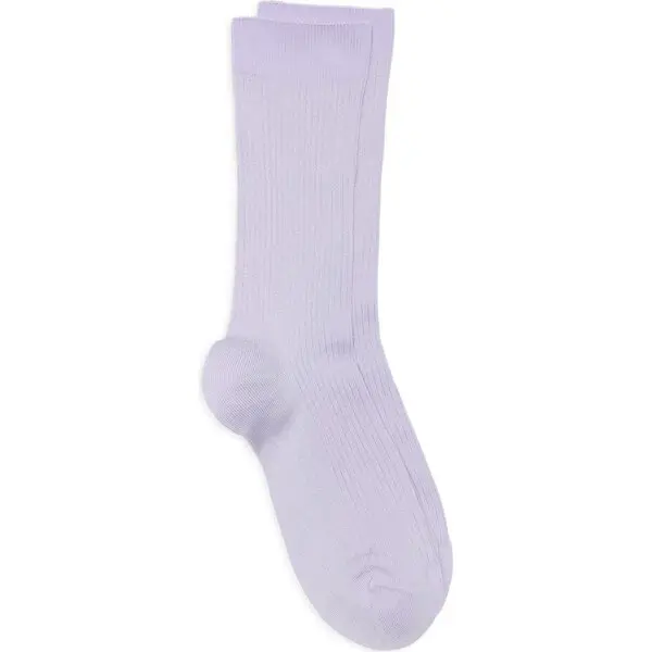 Nordstrom Ribbed Crew Socks - Purple Hint