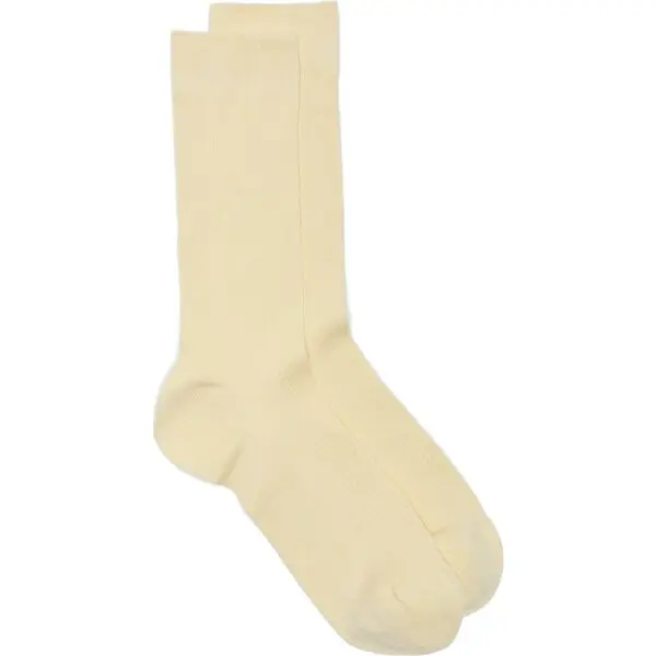Nordstrom Ribbed Crew Socks - Yellow Pale