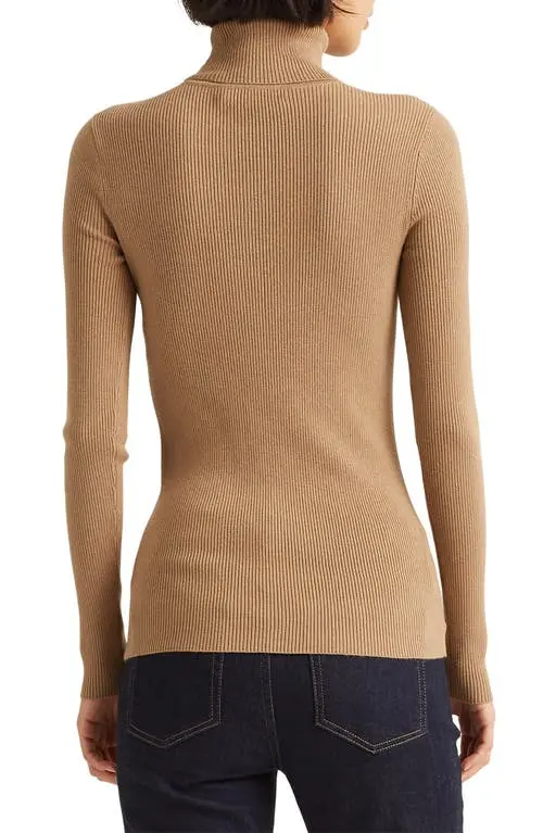 Ralph Lauren Ribbed Turtleneck Sweater - Classic Camel