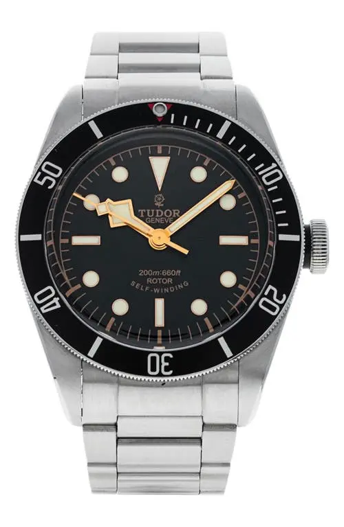 WATCHFINDER & CO. Tudor Heritage Black Bay Bracelet Watch - Black/silver