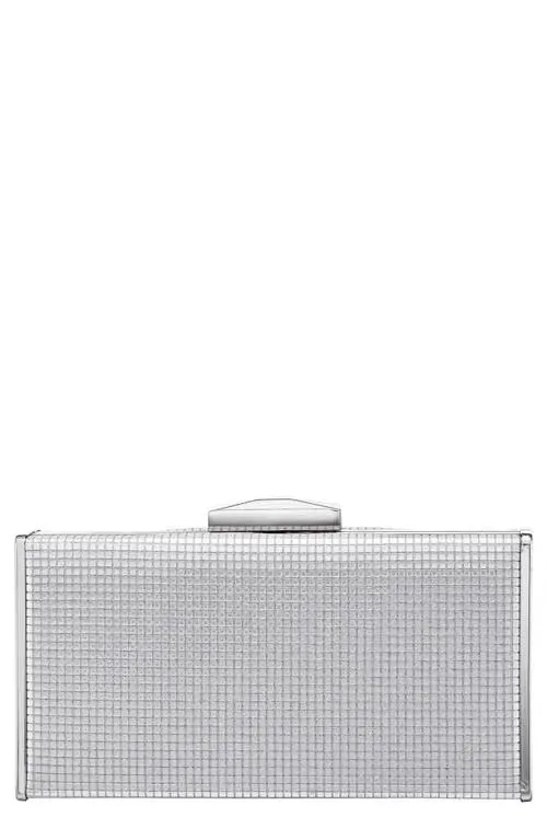 Nina Hillary Frame Clutch - Silver