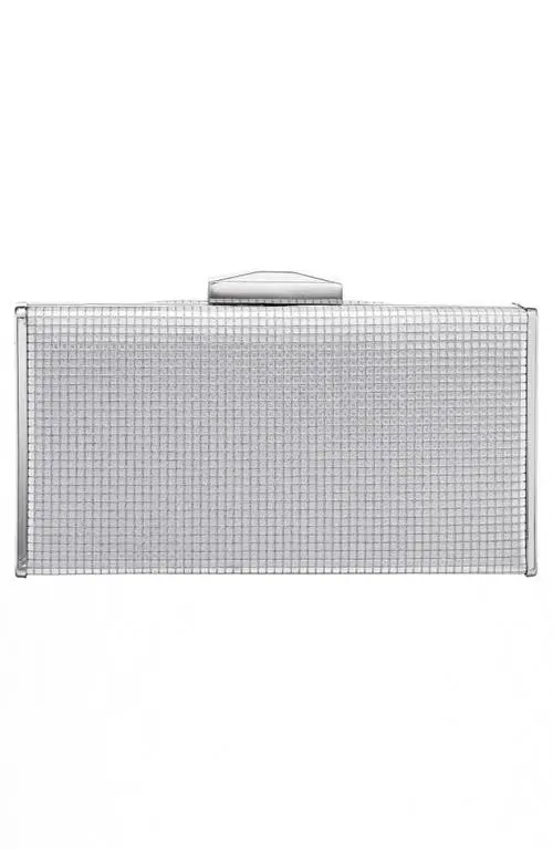 Nina Hillary Frame Clutch - Silver
