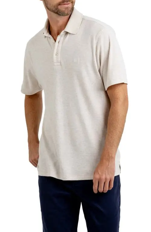 Rainforest Heathered Jersey Polo - Oatmeal