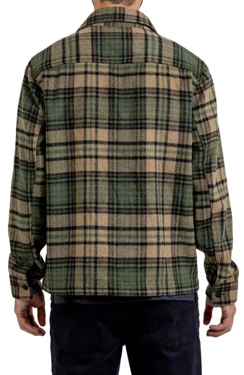 Rainforest Trailmaster Heavyweight Brushed Flannel Button-up Shirt - Olive Plaid