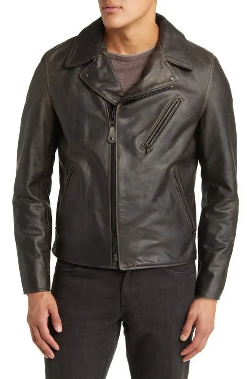 SCHOTT Cowhide Leather Moto Jacket