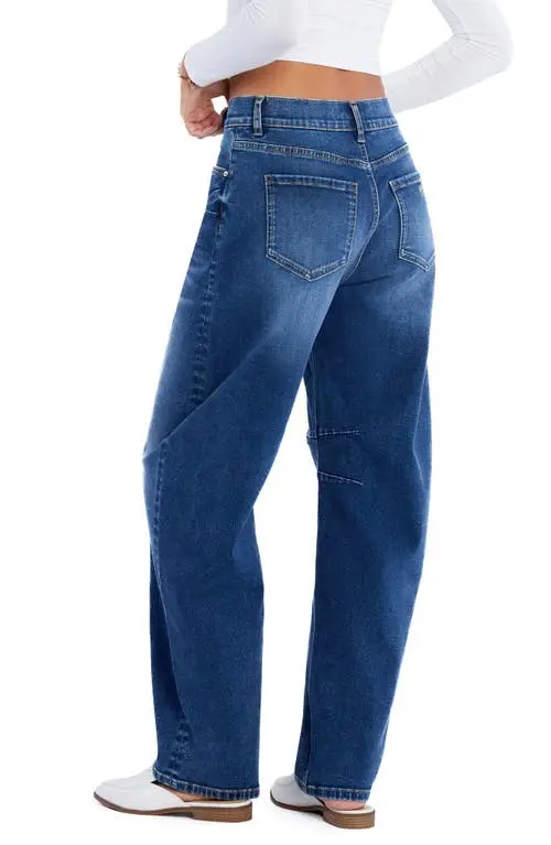 WASH LAB DENIM Luring High Waist Barrel Jeans - Luring Blue