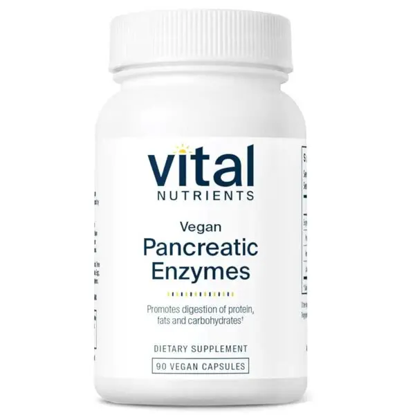 VITAL NUTRIENTS Vegan Pancreatic Enzymes 90 Capsules - One-color