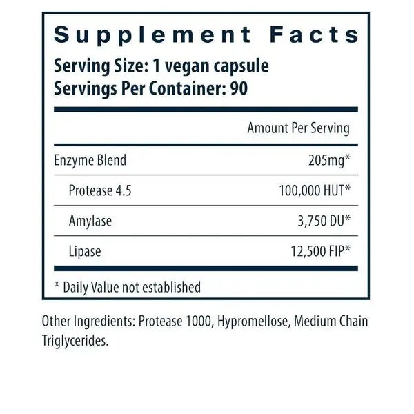 VITAL NUTRIENTS Vegan Pancreatic Enzymes 90 Capsules