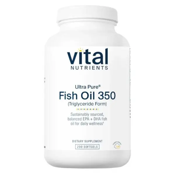 VITAL NUTRIENTS Ultra Pure Fish Oil 350 Triglyceride Form 200 Softgels - One-color