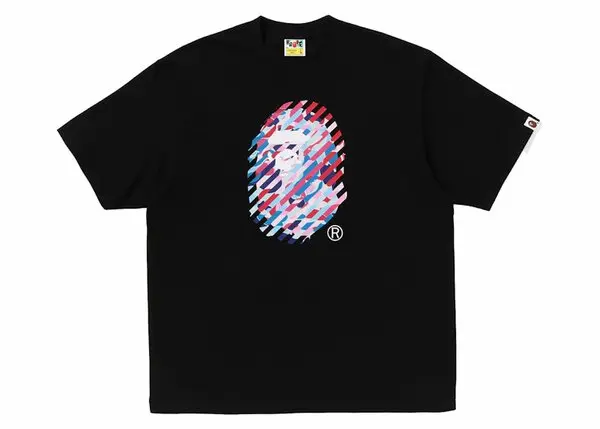 A BATHING APE Abc Camo Illusion Ape Head Tee Shirt