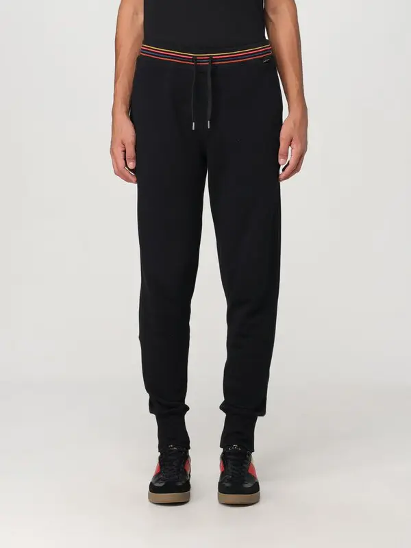 Paul Smith Joggers With Striped Waistband - Black 1