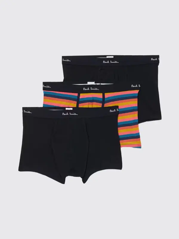 Paul Smith Set Of 3 Cotton Boxers - Black