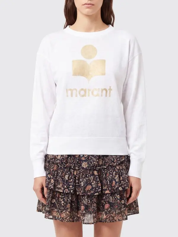 Isabel Marant Étoile Crewneck Cotton Sweatshirt With Contrast Logo Print