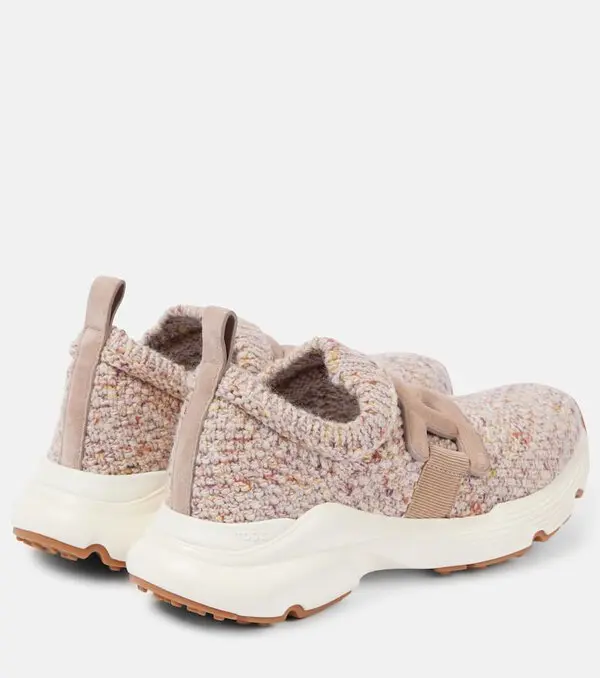TOD'S Kate Knitted Slip-on Sneakers - Pink