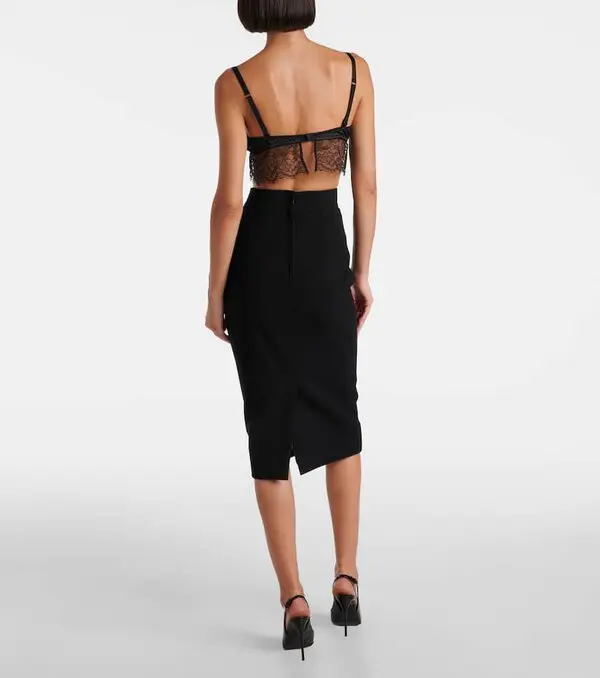 Dolce & Gabbana Lace-trimmed Satin Bralette