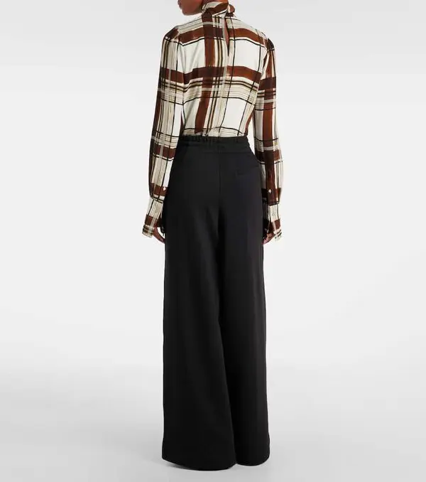 Dries Van Noten Cotton Wide-leg Pants - Black