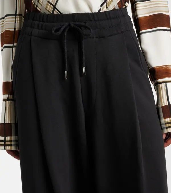 Dries Van Noten Cotton Wide-leg Pants - Black