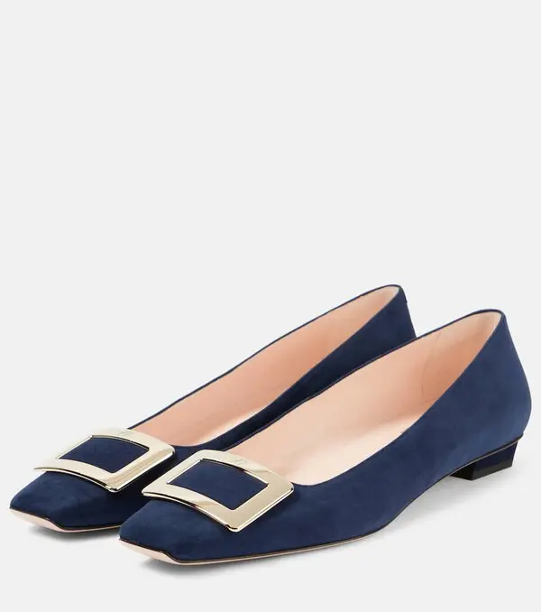 ROGER VIVIER Belle Vivier Suede Pumps - Blue