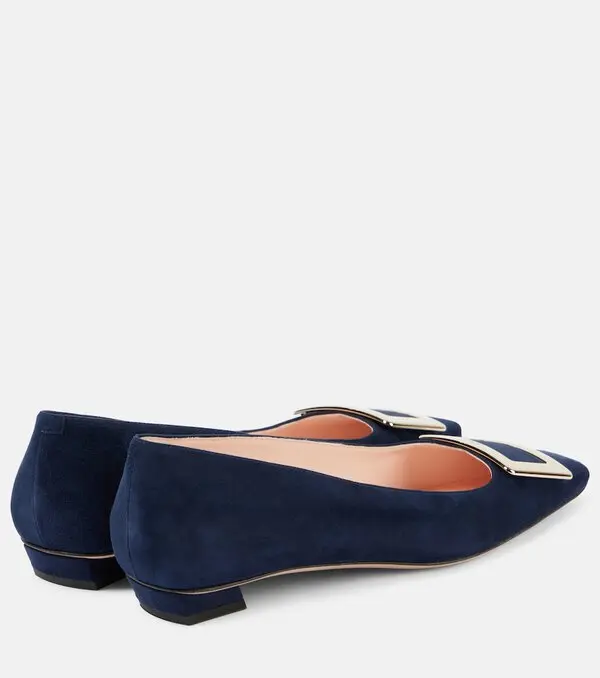 ROGER VIVIER Belle Vivier Suede Pumps - Blue