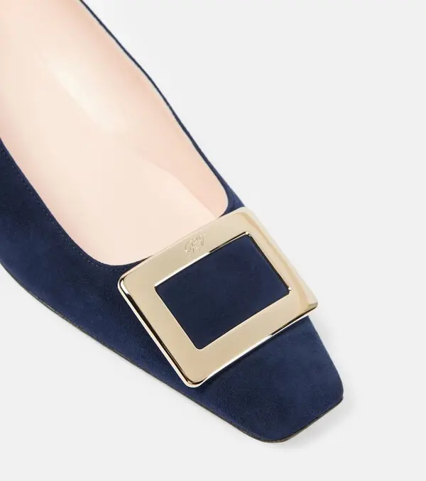 ROGER VIVIER Belle Vivier Suede Pumps - Blue