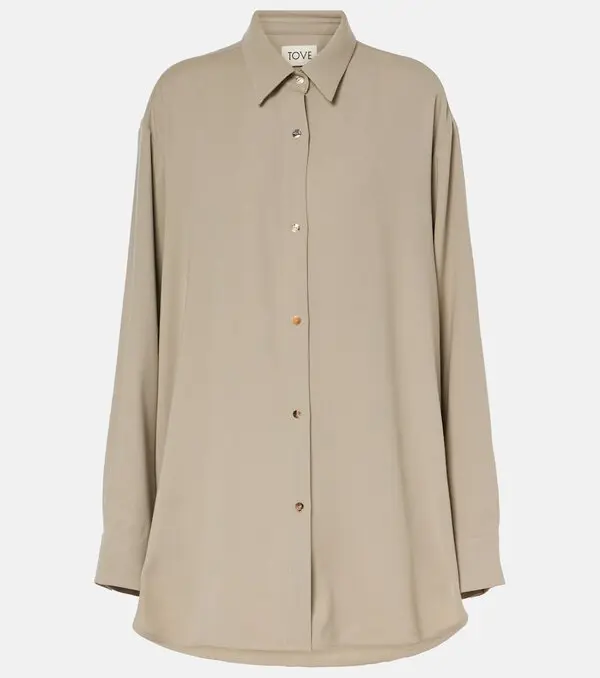 Tove Rumer Wool-blend Shirt - Beige