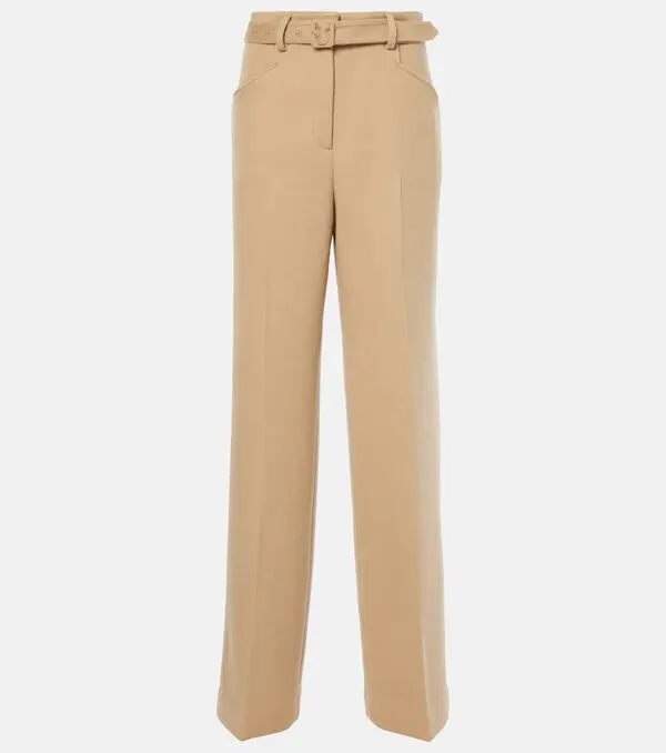 Gabriela Hearst Norman Straight Leg Pants - Beige