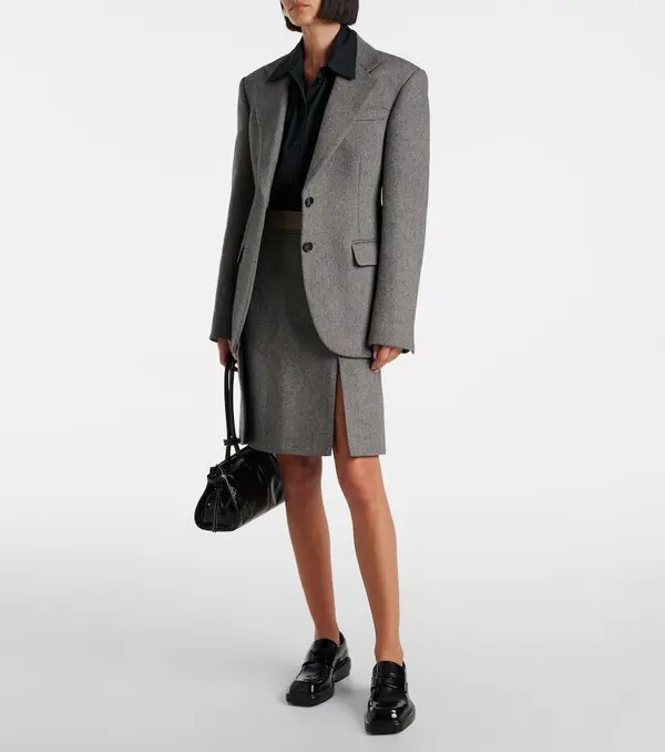 Sportmax Gel Wool-blend Tweed Blazer