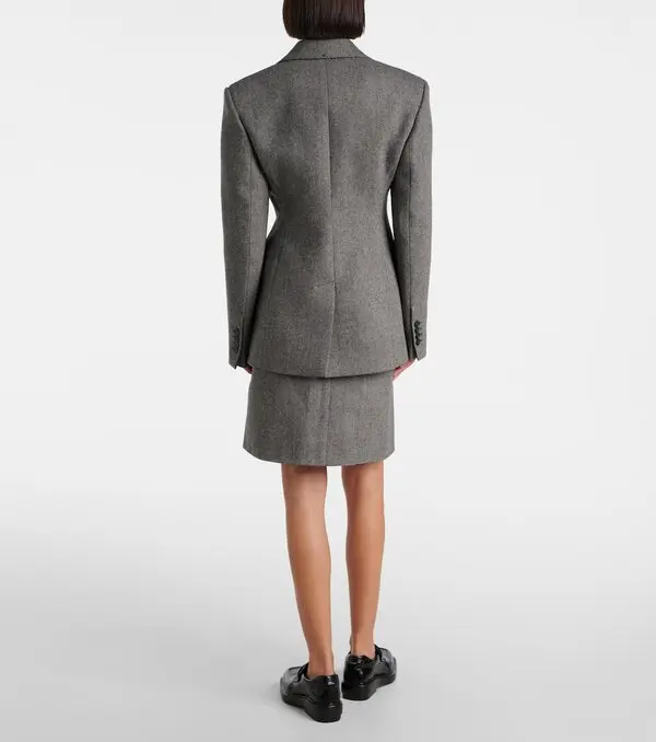 Sportmax Gel Wool-blend Tweed Blazer
