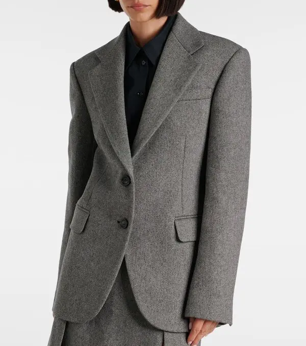 Sportmax Gel Wool-blend Tweed Blazer