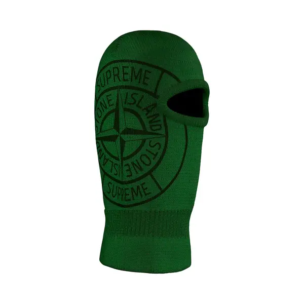 Supreme X Stone Island Glow Knit Balaclava - White