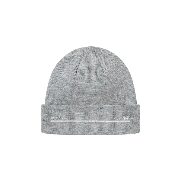 Supreme X New Era Shop Beanie - Grey