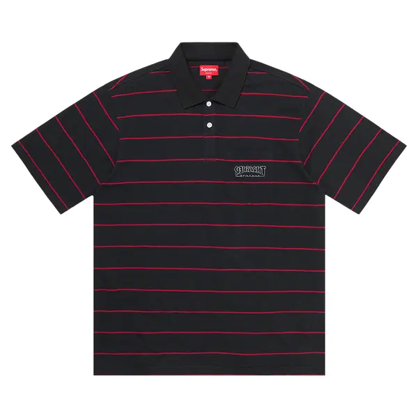 Supreme X Thrasher Stripe Polo - Black