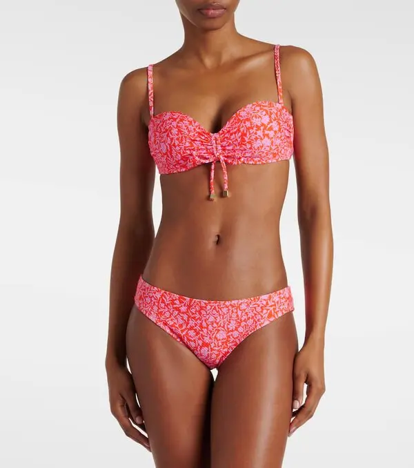 Heidi Klein Limpopo Floral Ruched Bikini Top