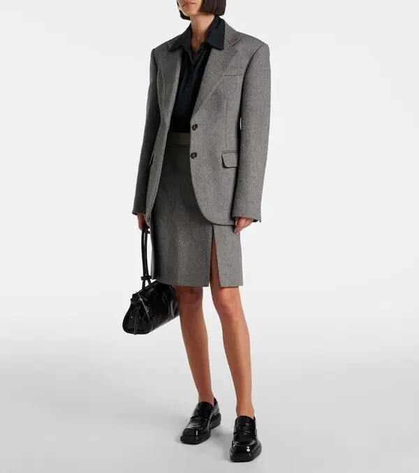 Sportmax Riga Tweed Midi Skirt