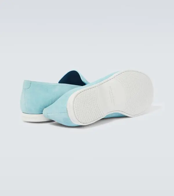 Manolo Blahnik Monaco Suede Loafers