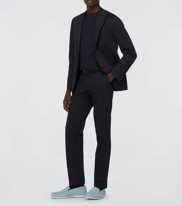 Manolo Blahnik Monaco Suede Loafers