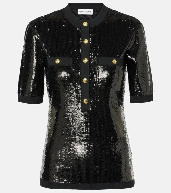 Rebecca Vallance Devyn Sequined Top