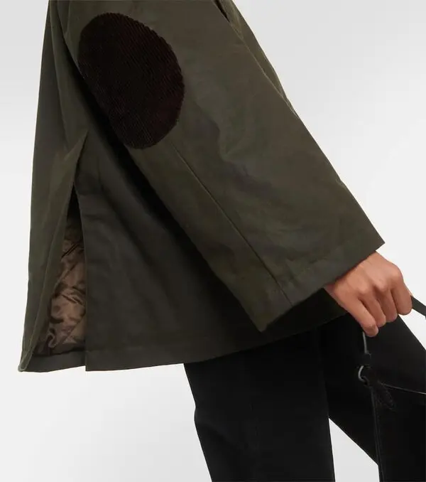TOTEME Country Coated Cotton Jacket - Green